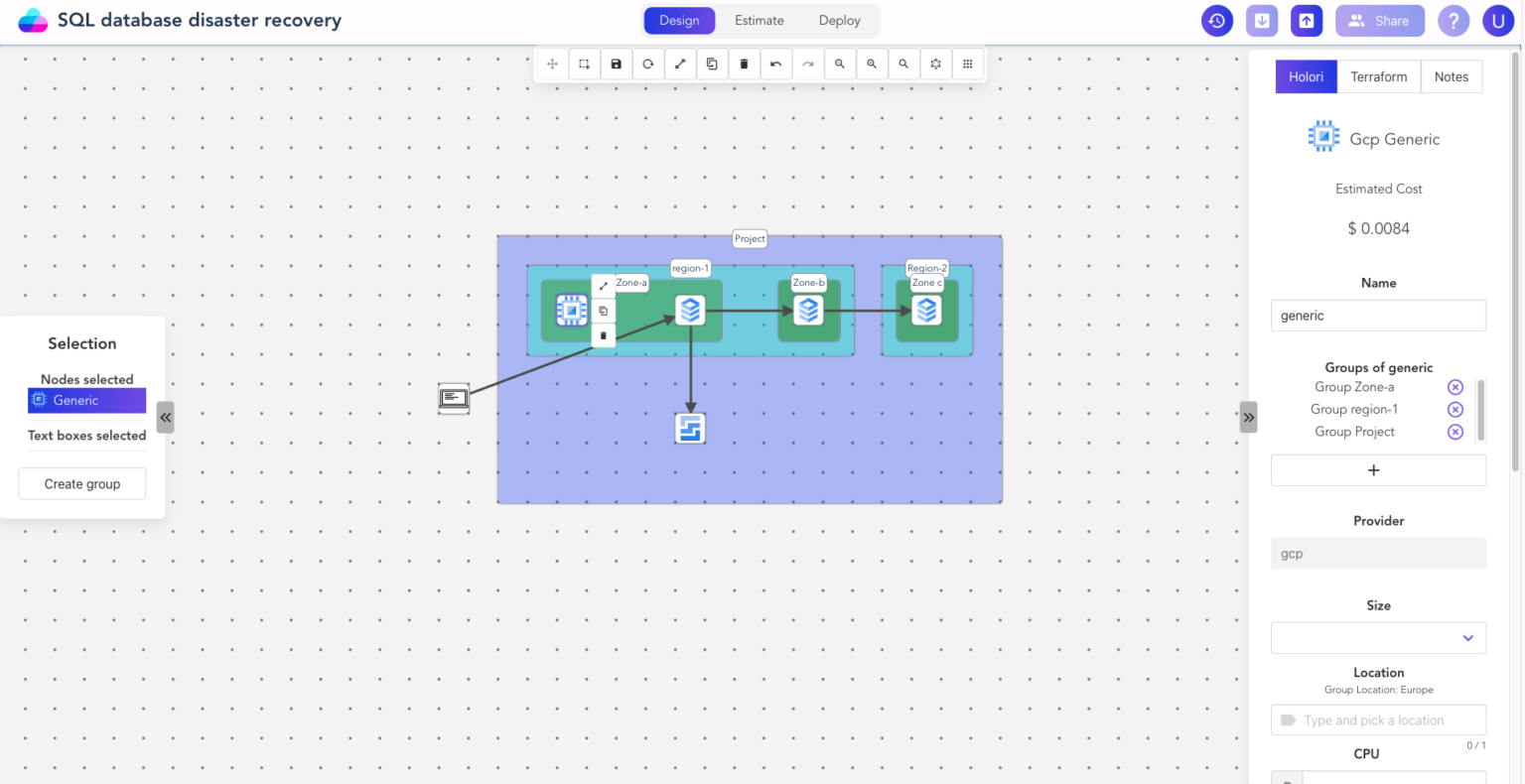 Holori - Compare GCP VM price